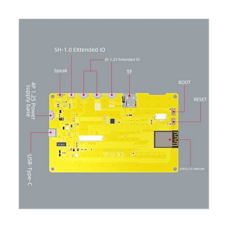ESP32-S3 5-Inch IPS 800X480 RGB LCD TFT Display Module HMI 8M PSRAM 16M Flash WIFI BT Smart ...