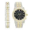 Citizen Men's Eco-Drive Crystal Accent Gold-Tone Watch and Bracelet Box ...