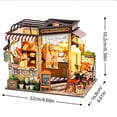 DIY Miniature Bakery Shop Kit - Bakery Wooden Dollhouse with LED Lights ...