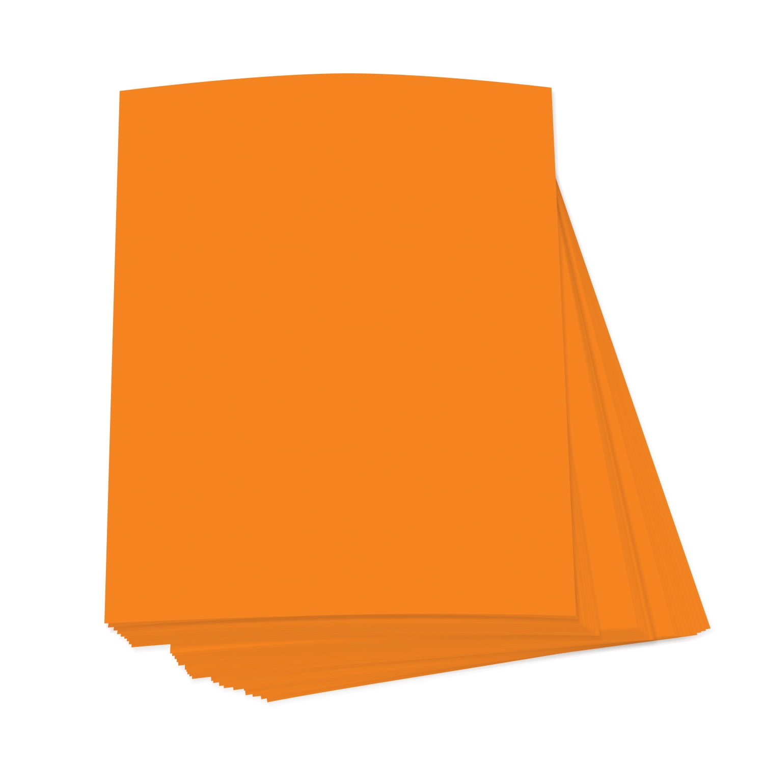 Orange - Full Sheet Bright Neon Fluorescent Labels (Stickers) - 8.5" x ...