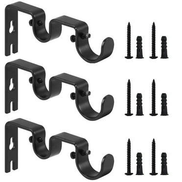 6 inch Curtain Rod Brackets, Heavy Duty Large Curtain Hooks For Wall ...