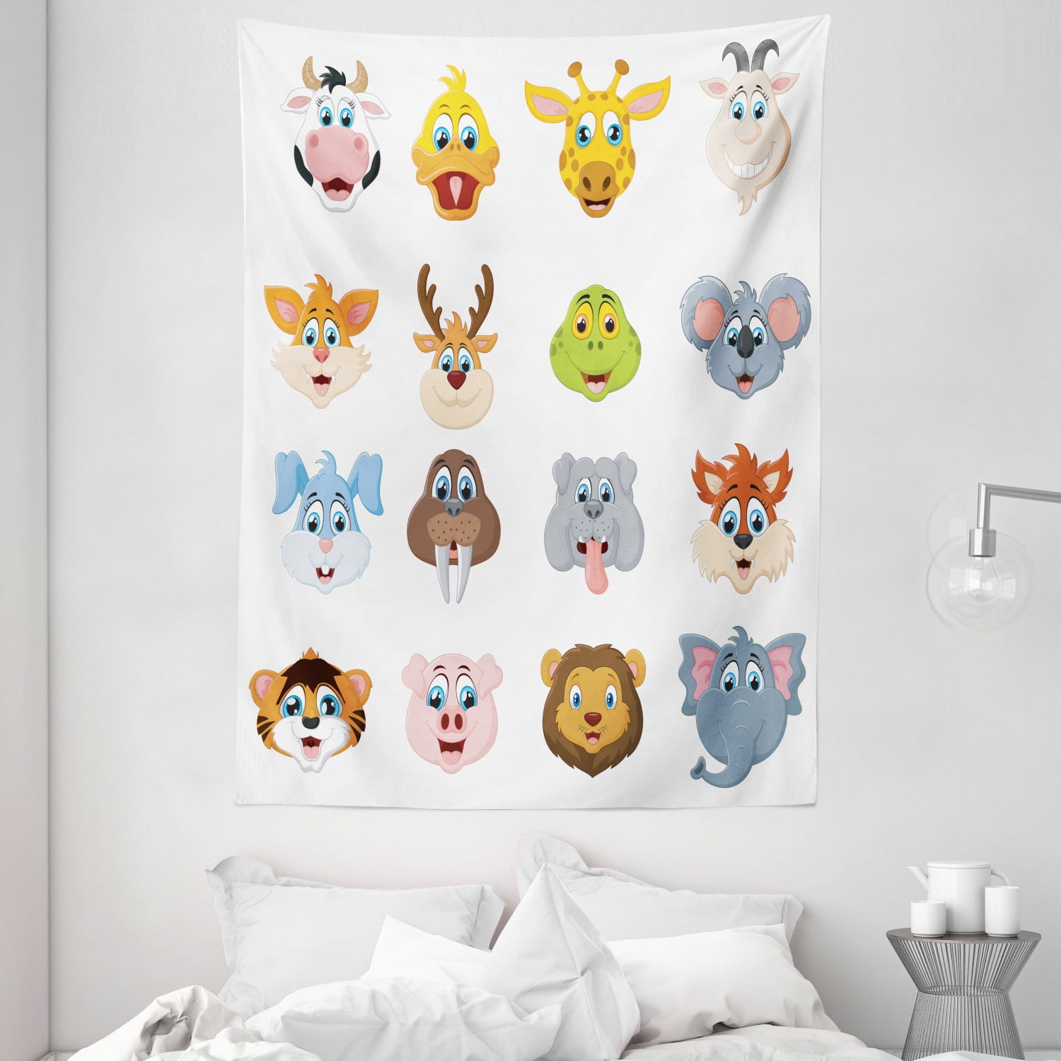 Cartoon Decor Wall Hanging Tapestry, Cartoon Comic Design of Collection ...