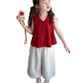 Baby Girl Outfit Korean Tank Top with Casual Pants Summer Two Piece Set ...