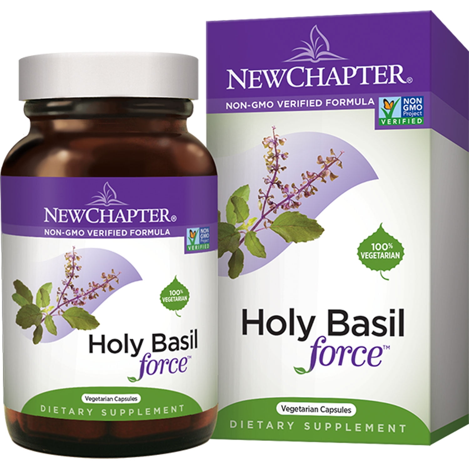 New Chapter Holy Basil Force 120 Vegetarian Capsules