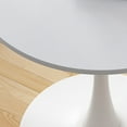 Holaki 32"Modern Round Dining Table with Round MDF Table Top,Metal Base ...