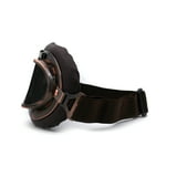 Cafe Racer Thick Leather Padded Steam Punk Motorcycle Goggle Copper ...