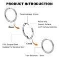 5 Pairs Hoop Earrings for Men Women, 316L Surgical Stainless Steel ...
