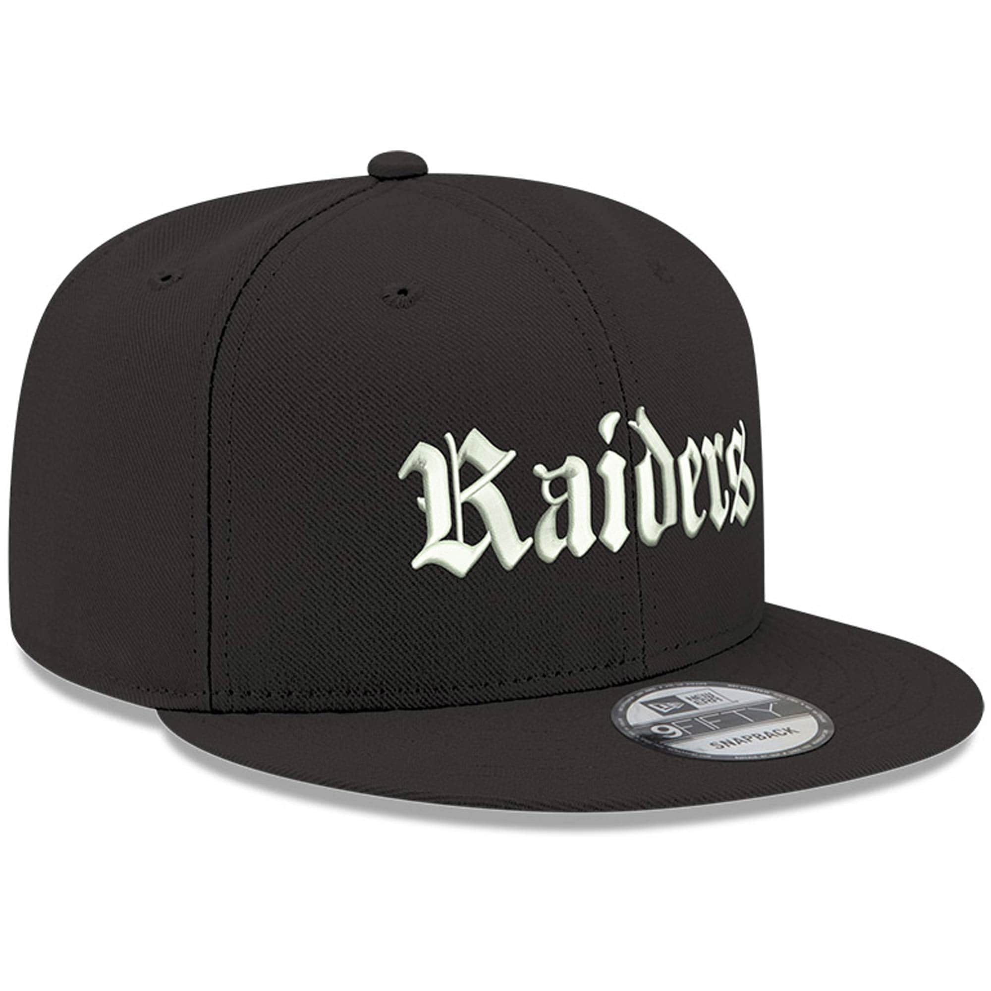 Buy Men's New Era Black Las Vegas Raiders Team Gothic Script 9FIFTY ...