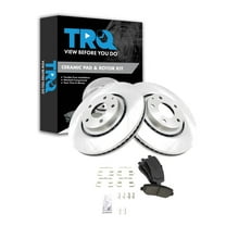 TRQ Front and Rear Brake Pad & Rotor Kit Brake Pads Brake Rotor Ceramic ...