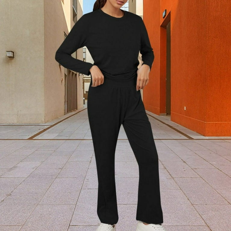Set Womens Sweatsuits Set Petite Suit Slim Fit Long Pants Womens Pant Suit Jogger Two Piece Suit for Petite Women Dressy Pant Suits Work Out Outfits