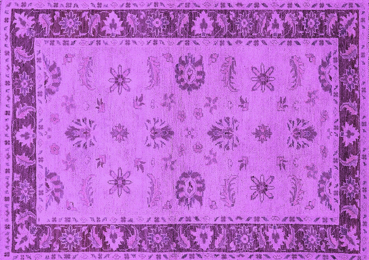Ahgly Company Indoor Rectangle Oriental Purple Traditional Area Rugs, 4 ...