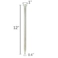 8PC 12inch Strong Fixation, Threaded Steel Ground Screws. Versatile for ...