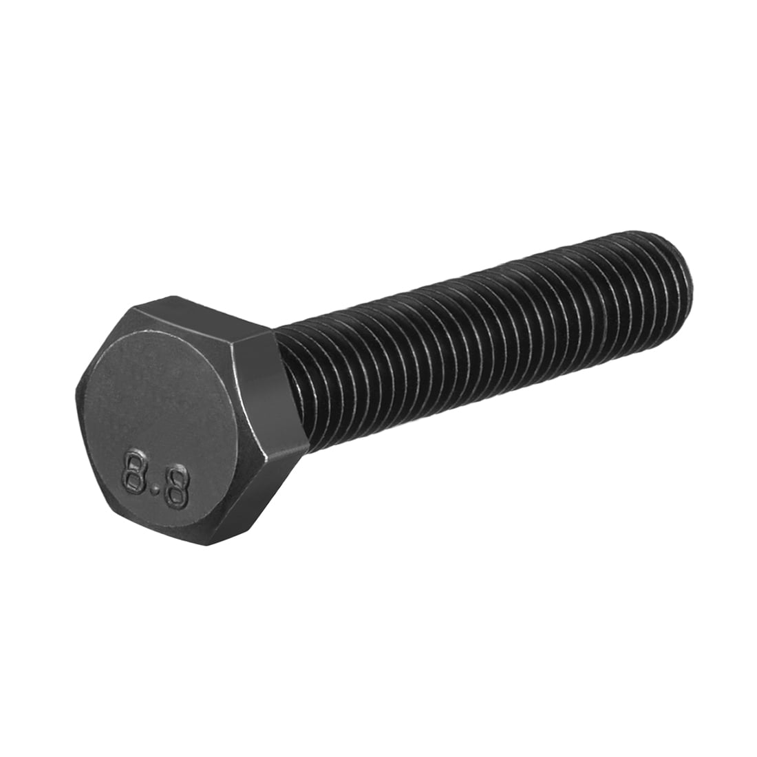 M8x40mm Hex Head Screw Bolts Fastener Grade 8.8 Carbon Steel Black 5pcs ...