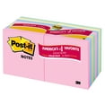 Post-it® Notes, 3 in. x 3 in., Assorted Pastels, 16 Pads/Pack, 75 ...