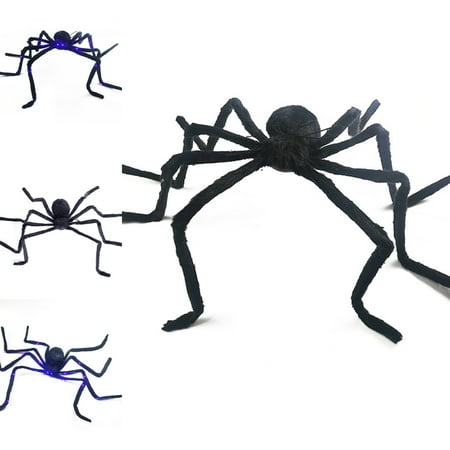 Yipa Playing Simulation Spider Light Up Scary Halloween Plush Spiders ...