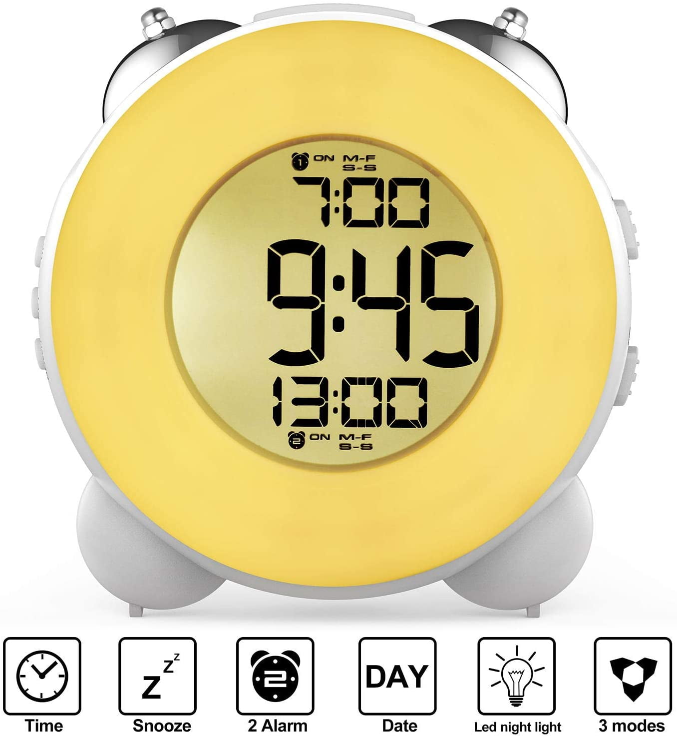 Alarm Clock Optional Alarm Dual Alarm Setting Snooze Function Night ...