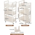 Heavy-Duty Double-Sided Book Cart with Silent Wheels and 3 Magnetic ...