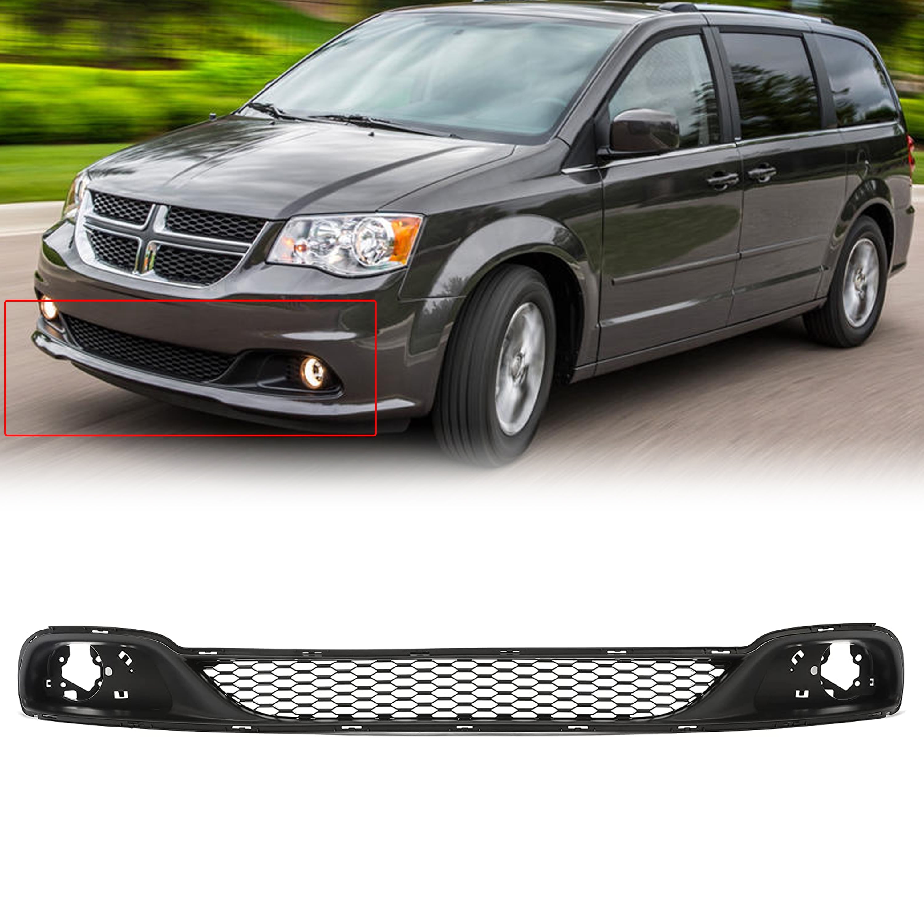 Grille Compatible with 2011-2020 Dodge Grand Caravan/2012-2015 Ram C/V ...