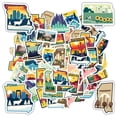 35pcs Colorful Stickers State Maps Kids DIY Stickers Travel Stationery ...