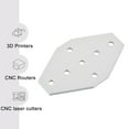 Uxcell Corner Bracket Plate Cross 60x100mm 2020 Aluminum Profile w Nuts ...