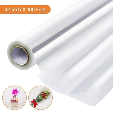 Clear Cellophane Wrap Roll Wrapping Paper to Wrap Gift Christmas Gift Wrapping Plastic - Walmart.com