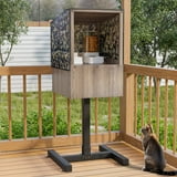 Outdoor Feral Cat Feeding Station, Shelter for Food & Water, Critter ...
