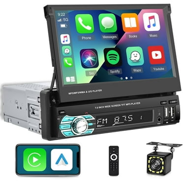 1 Din 7 Inch Car Stereo Radio with Wireless Apple Carplay Android Auto ...