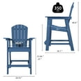 "DWVO 25"" Tall Plastic Adirondack Chair, Outdoor Furniture, Poly Bar ...