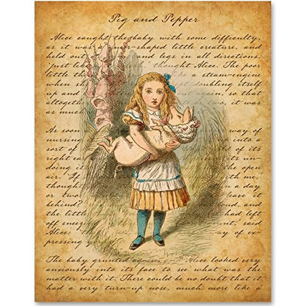 Alice in Wonderland - Pig and Pepper - 11x14 Unframed Alice in ...