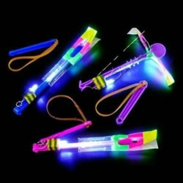 24pc Amazing Led Light Arrow Rocket Helicopter Flying Toy Party Fun ...