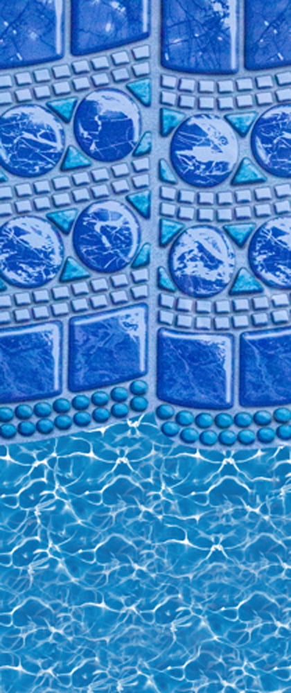 SmartLine 21' Round Swirl Tile Overlap Pool Liner 48"/52" Height 25 ...