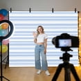 Blue Striped Backdrop for Photography,Fabric Photo Background Backdrop ...