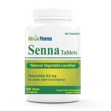 Major Senna Natural Vegetable Laxative Tablets for Adults, 8.6mg, 1000 ...