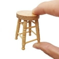 Flameee 1 12 Mini Dollhouse Furniture Miniature High Stool Wooden Color