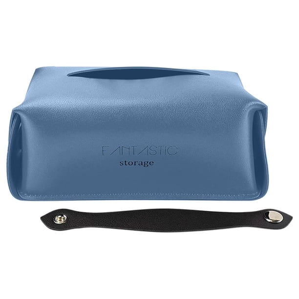 Leather Tissue Box Cover Wall Hanging Toilet Paper Case Napkin Paper ...