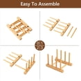 Bamboo Dish Plate Bowl Cup Book Pot Lid Cutting Board Drying Rack Stand ...