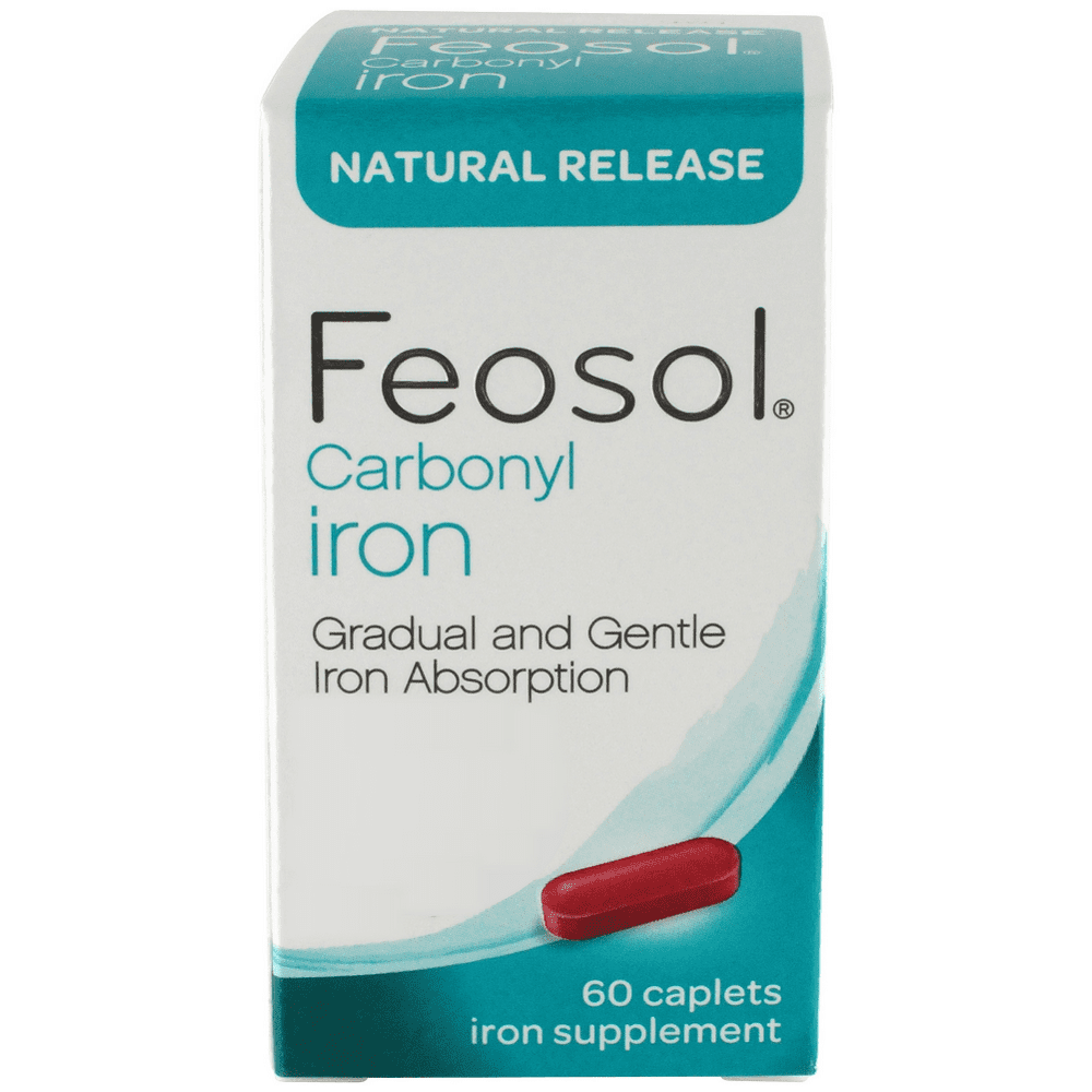 Feosol Natural Release Carbonyl Iron, Caplets, 60 Ct - Walmart.com ...