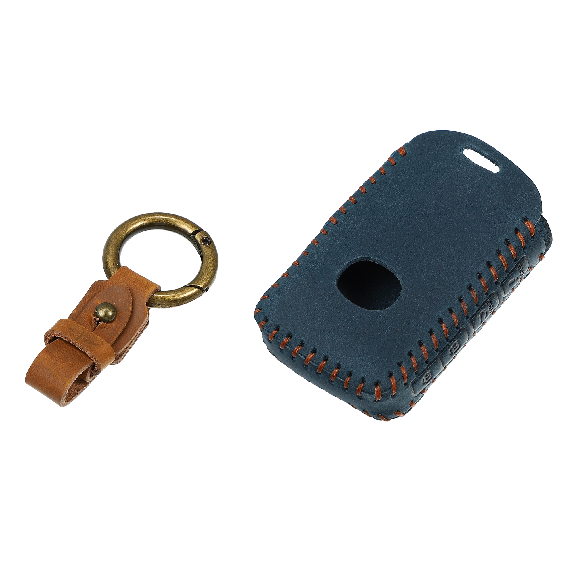 Unique Bargains Car Key Fob Cover 4 Button Remote Key Fob Case Blue for ...