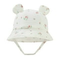 Baby Sun Hat Infant Bunny Ear Solid Fisherman Hat Sun Cap Breathable ...