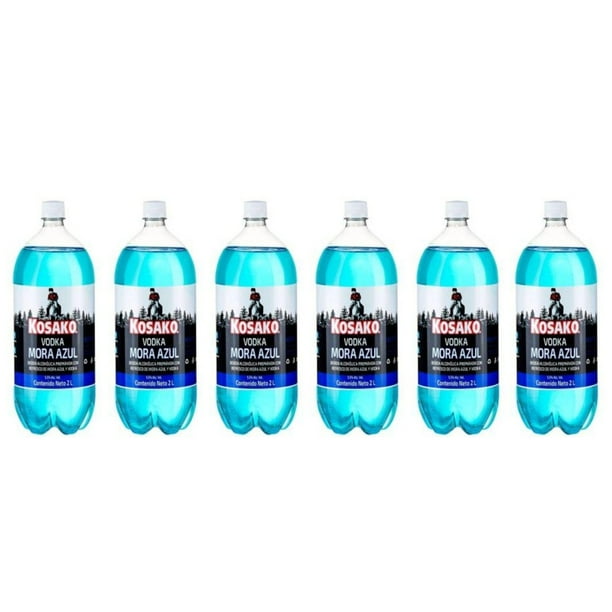 Pack de 6 Fusión Kosako Vodka/Mora Azul 2 L Kosako Vodka/Mora Azul ...