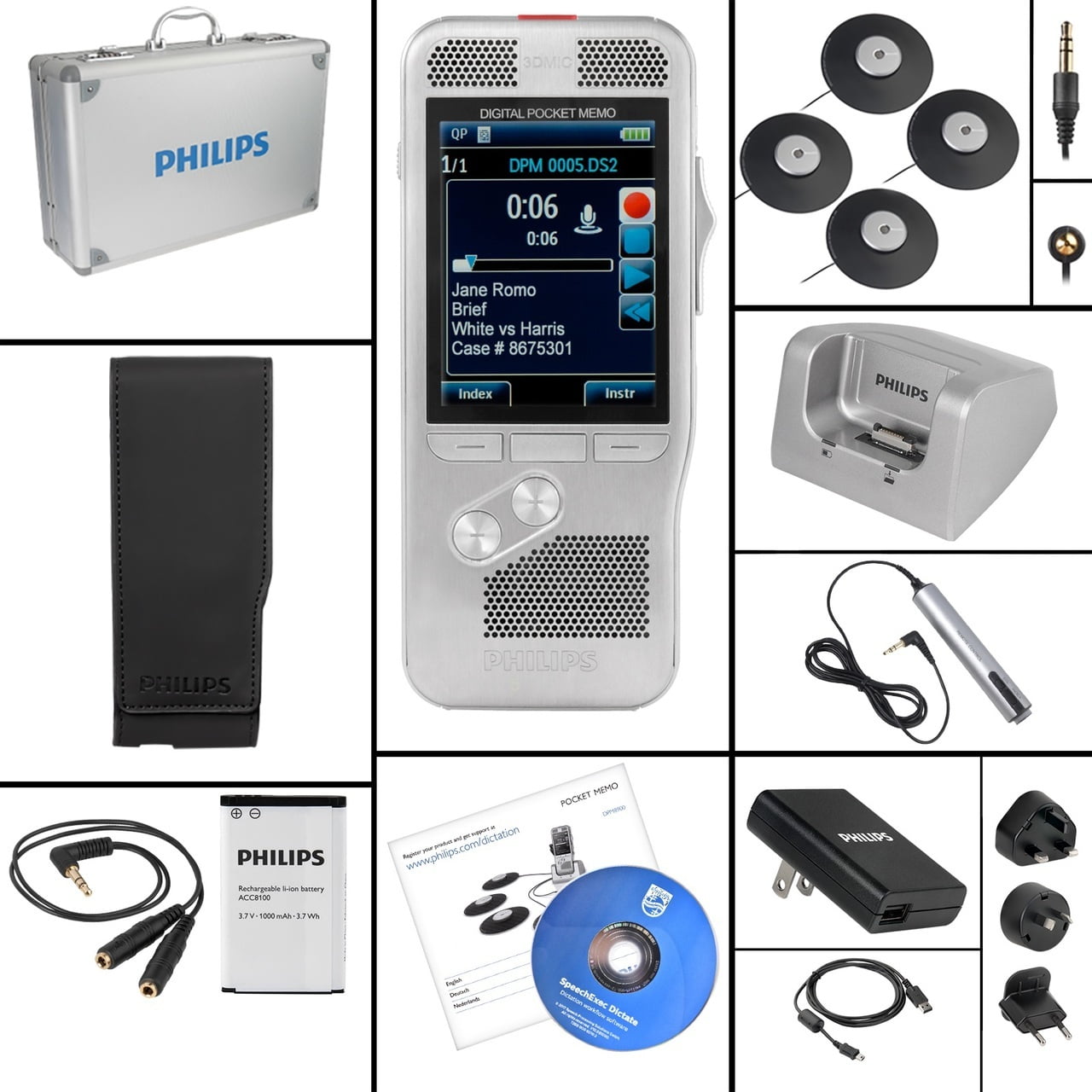 Philips DPM8900 Digital Meeting Conference Recording System - Walmart.com