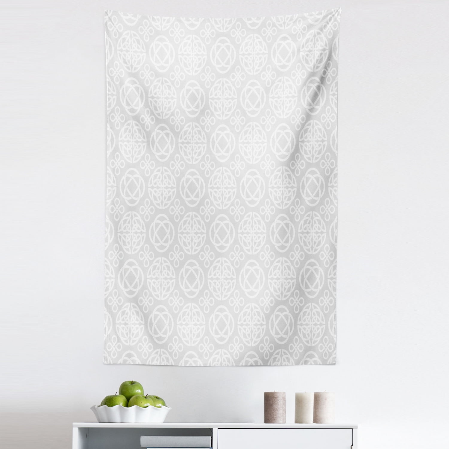 Celtic Tapestry, Retro Tribal Celtic Knots Eternity Forms Pattern Boho ...