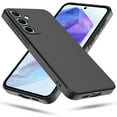 Elegant Choise for Samsung Galaxy A55 5G Liquid Silicone Case with Screen Protector, Black ...