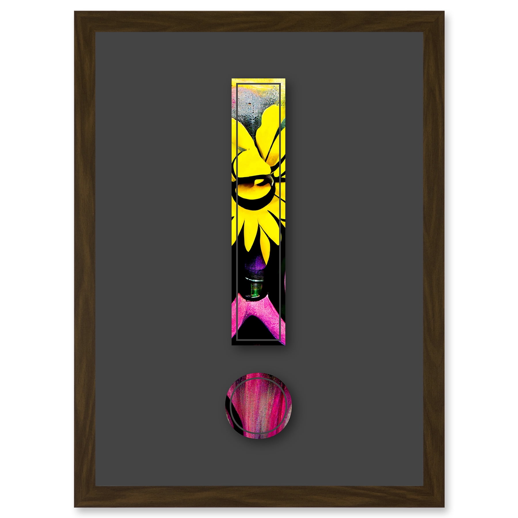 Symbol ! Exclamation Mark Point Bright Flower Decorative Graffiti Mural ...