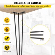 LTL Duraline Table Legs Wired Black Steel 28", Set of 4 - Walmart.com
