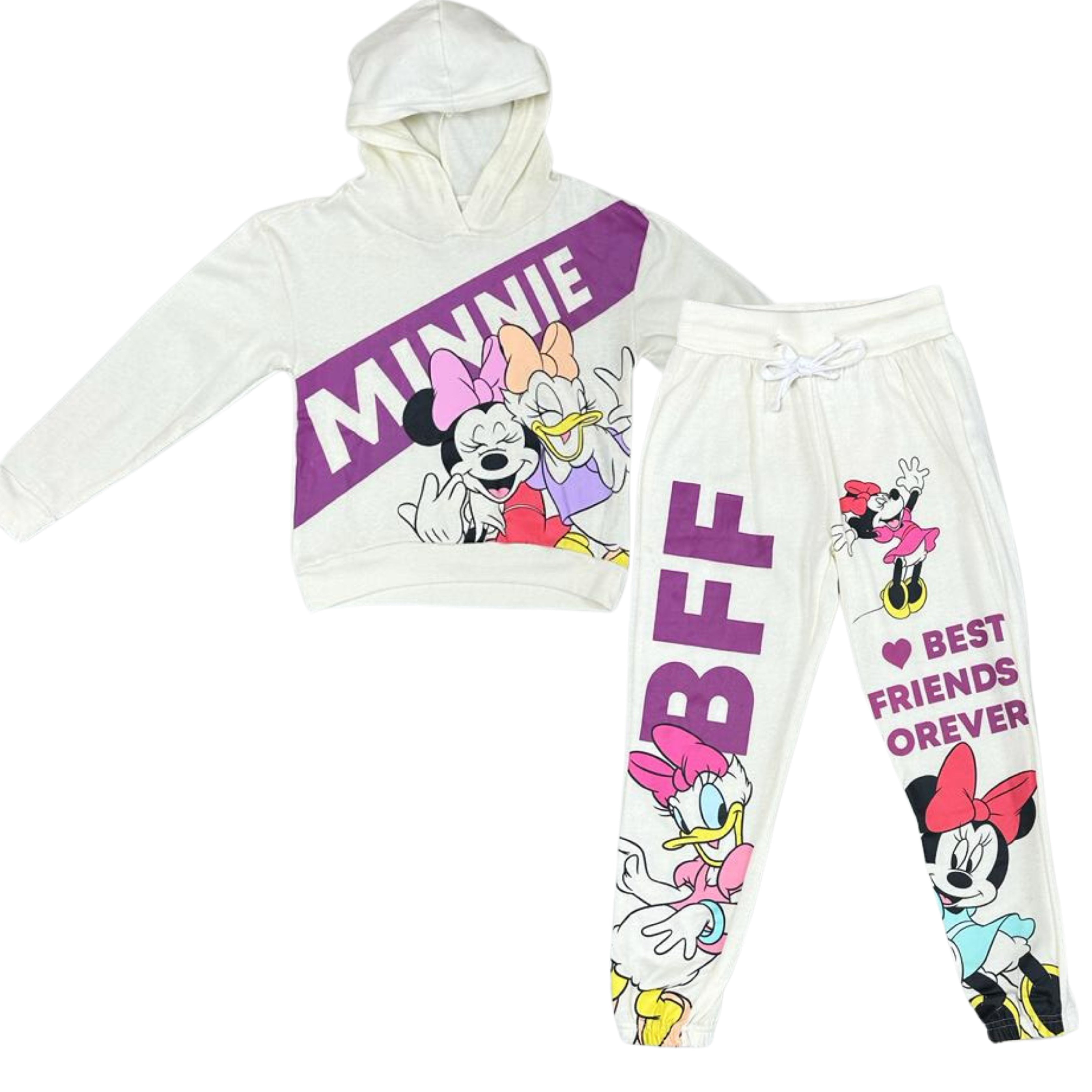 Disney Girls Minnie Mouse Hoodie and Jogger Clothing Set - Sizes 4-16 ...