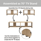 Mainstays Expandable Side by Side or Stacking TV Stand for TVs up to 70 ...
