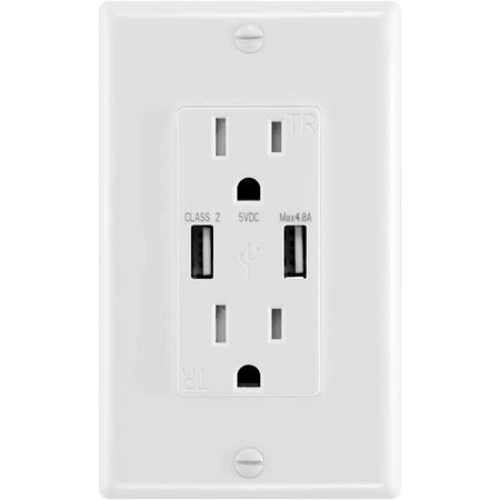 LZMY 4.8A USB Wall Outlet Fast Charge - Dual High-Speed Charger ...
