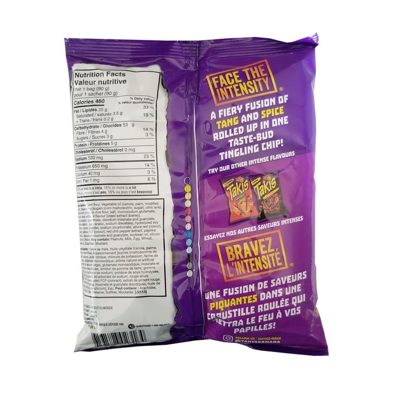 Takis Nutrition Label