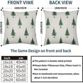 Dark Green Pine Tree Pillow Covers 18X18 Inch Christmas Trees Neutral ...